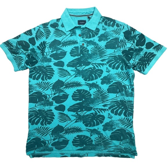 7 Diamonds | Shirts | 7 Diamonds Polo Shirt Mens Teal Blue Medium Short ...